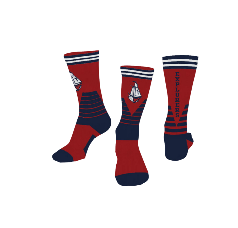 Columbus Ship Navy Crew Socks - HYPE Brand | Columbus Explorers Shop