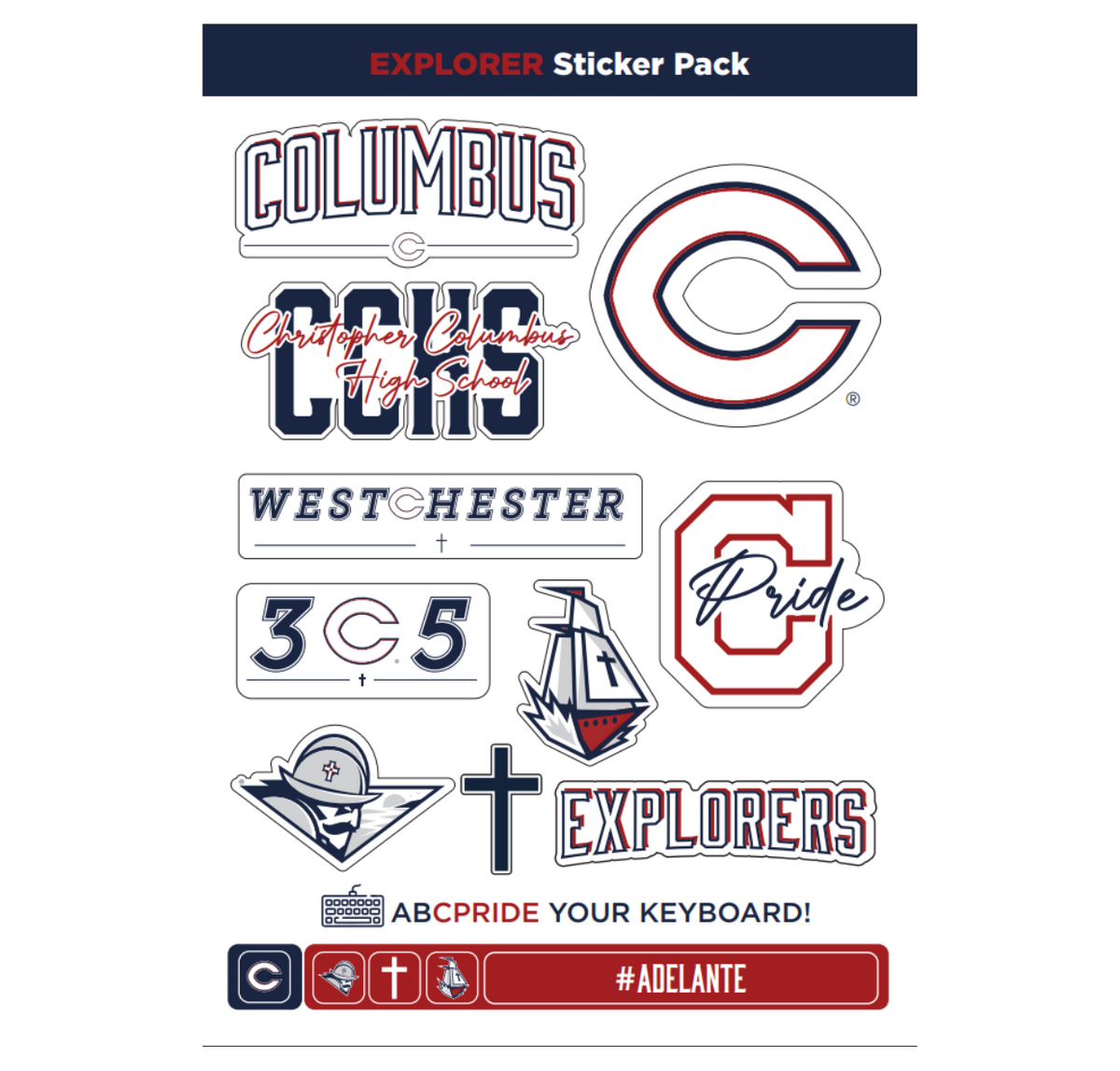 Columbus Explorer Sticker Pack | Columbus Explorers Shop