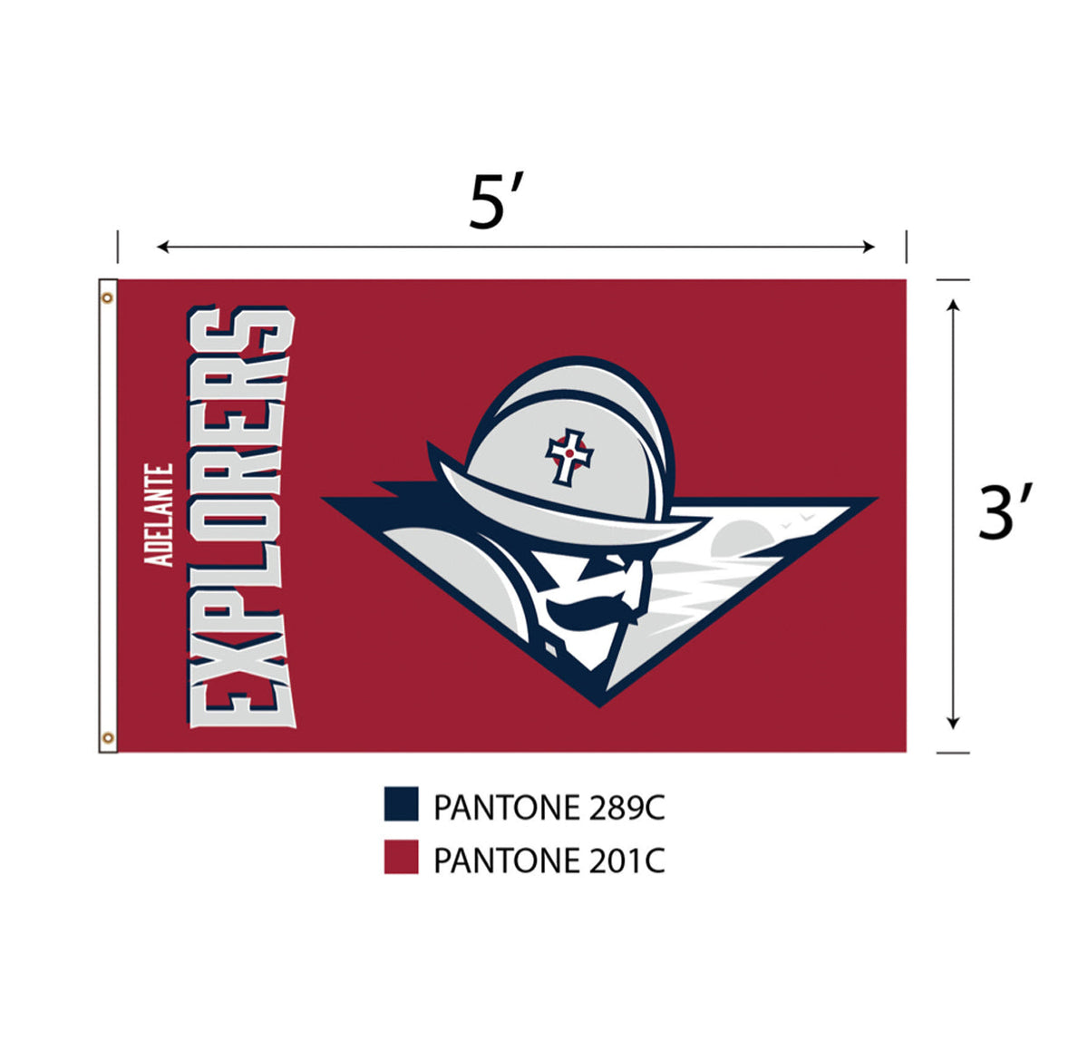 Mr. Explorer Deluxe Dorm/House Flag | Columbus Explorers Shop